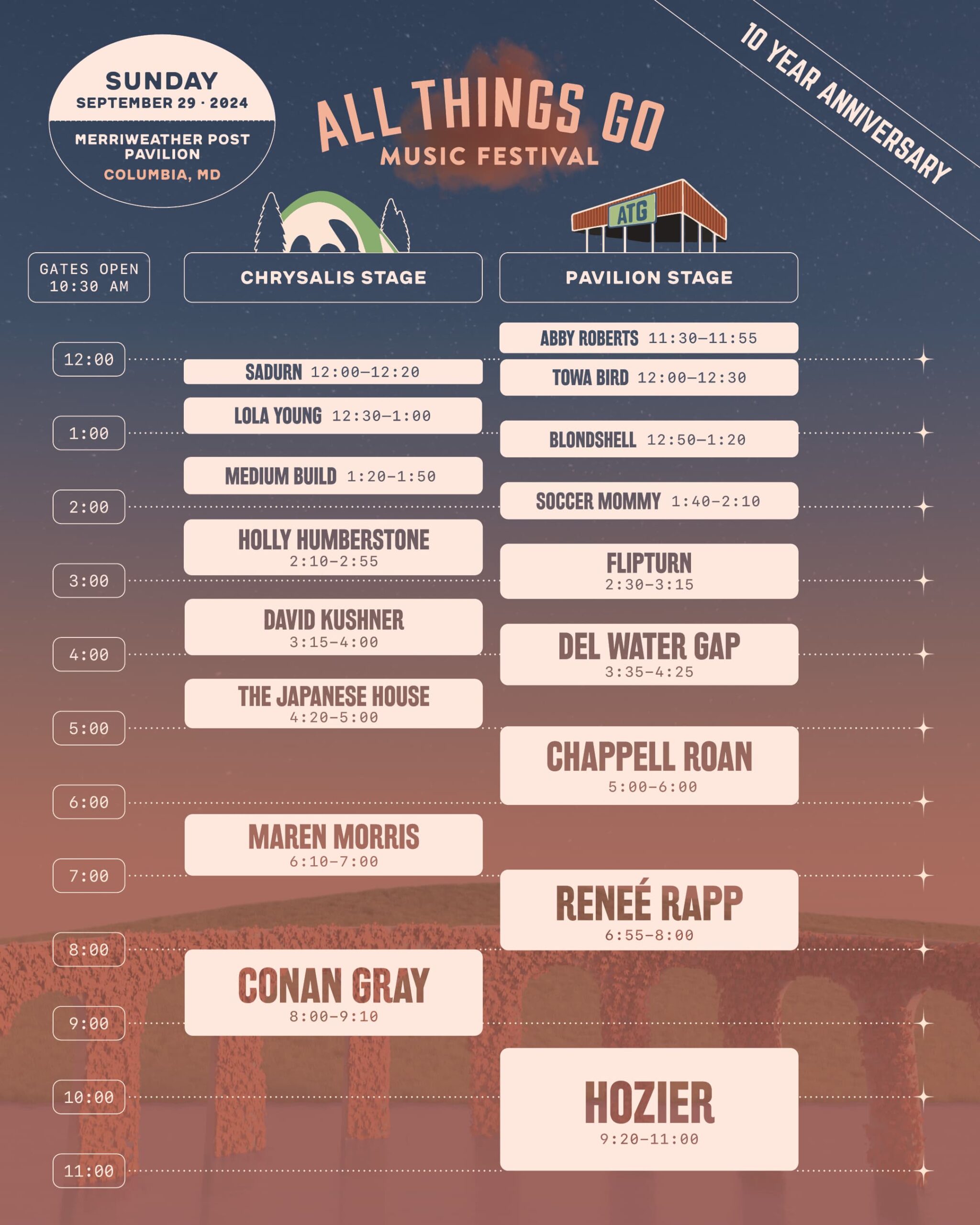 DC Set Times - All Things Go Music Festival